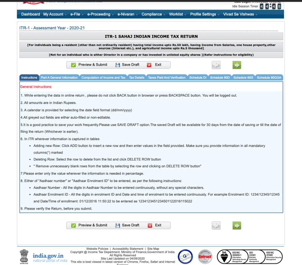 How to File Zero Income Tax Return Online in India | Step by Step Guide ...